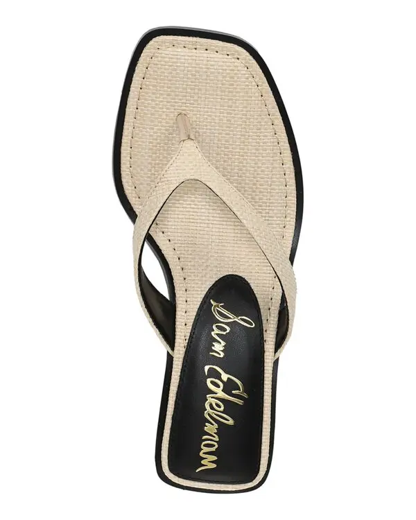 Sam Edelman Dollie Heeled Thong Sandals - Linen