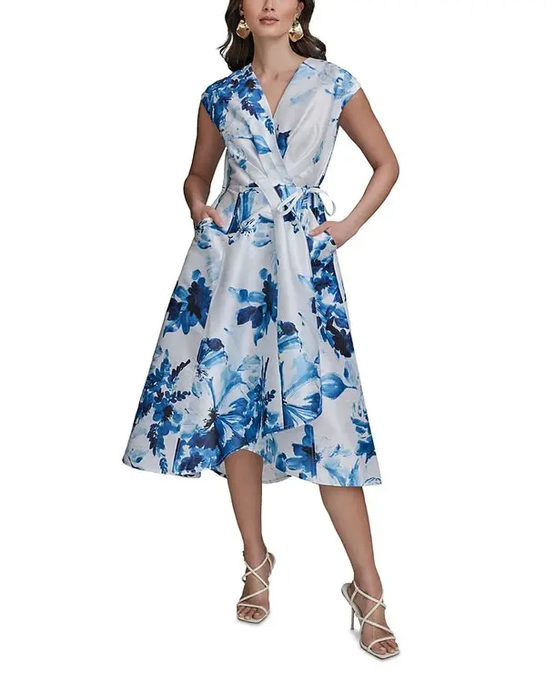 Donna Karan New York Floral Print A-Line Dress In Ink Multi - 75% Off |  Editorialist