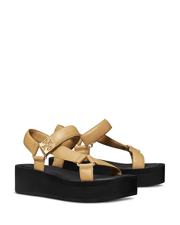 Tory Burch Mellow Platform Sandals - Ginger Shortbread