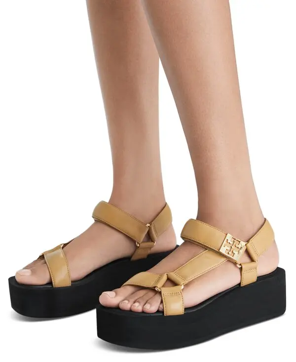Tory Burch Mellow Platform Sandals - Ginger Shortbread