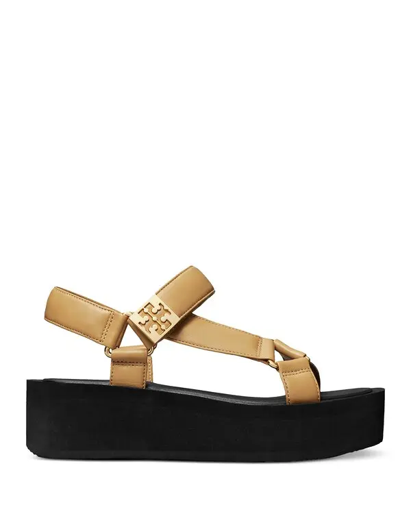 Tory Burch Mellow Platform Sandals - Ginger Shortbread