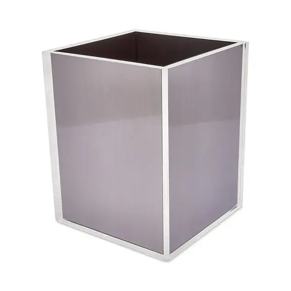 TIZO Lucite Waste Basket Clear - Silver