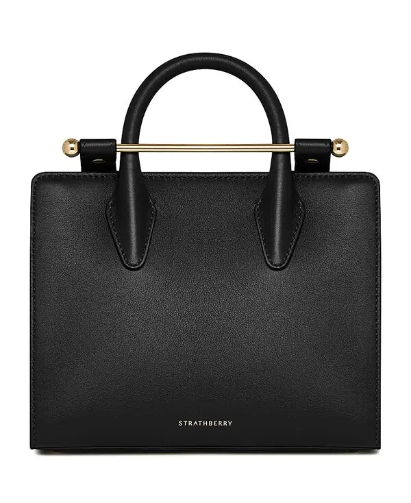 Strathberry Mini Leather Tote - Black