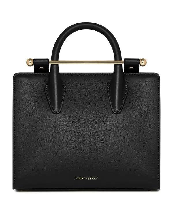 Strathberry Mini Leather Tote - Black