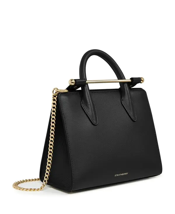 Strathberry Mini Leather Tote - Black