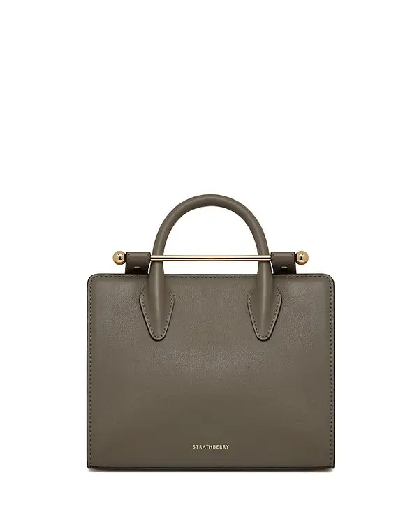 Strathberry Mini Leather Tote - Taupe