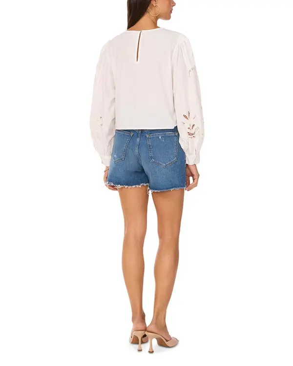 Vince Camuto Embroidered Long Sleeve Blouse