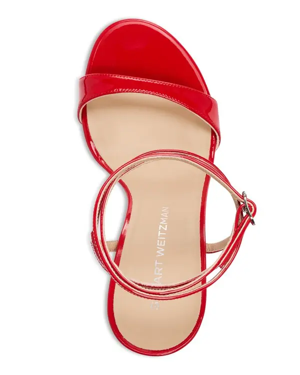 STUART WEITZMAN Nudist Wrap 100 Strappy High Heel Sandals - Cherry