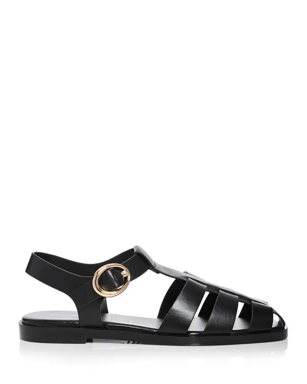 STUART WEITZMAN Villa Fisherman Sandals - Black