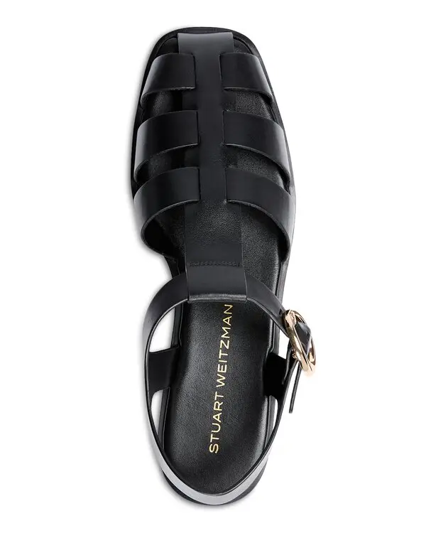 STUART WEITZMAN Villa Fisherman Sandals - Black