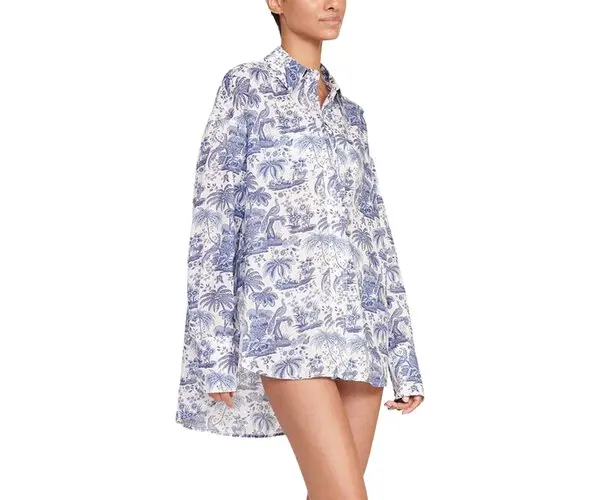 Staud Colton Shirt Swim Cover-up