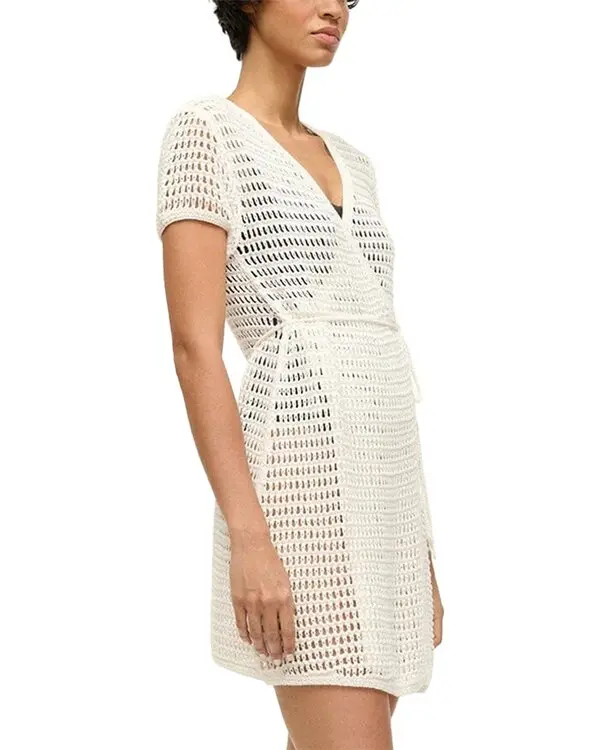Staud Spritz Wrap Dress Swim Cover-up - Ivory