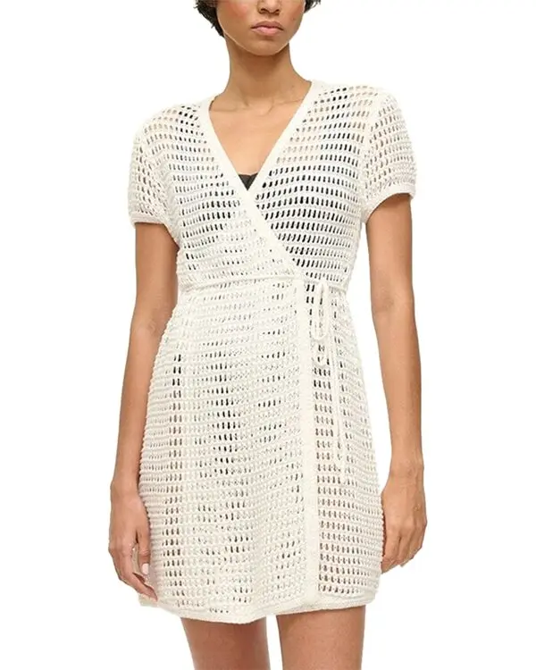 Staud Spritz Wrap Dress Swim Cover-up - Ivory