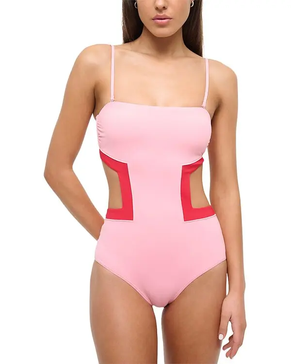Staud Haiku One-piece Swimsuit - Sweetheart/cherry