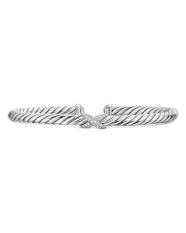 David Yurman Cable Flex X Station Bracelet - Silver