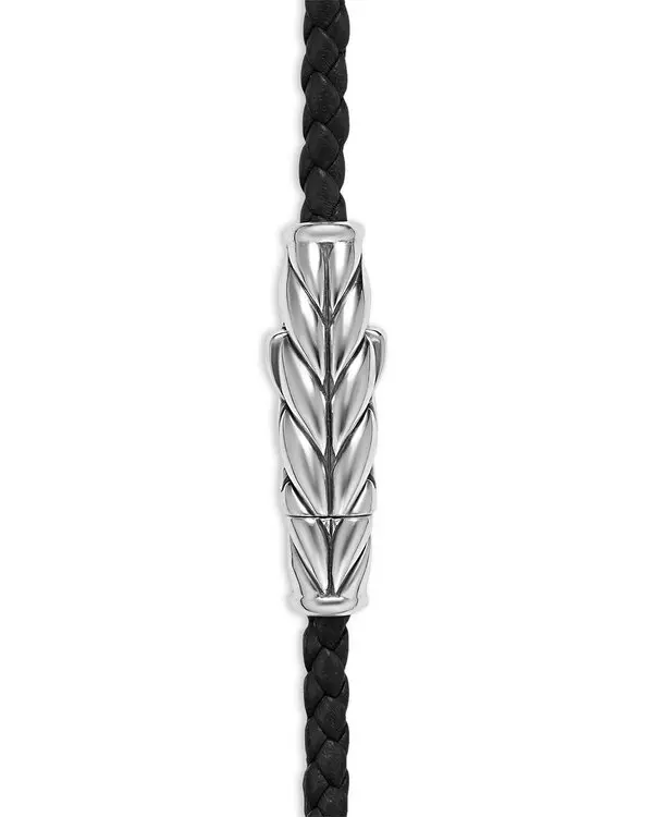 David Yurman Chevron Triple Wrap Bracelet, 3mm - Black
