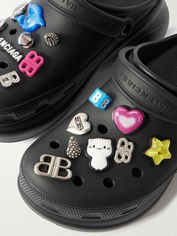 Balenciaga Crocs™ Embellished Mules