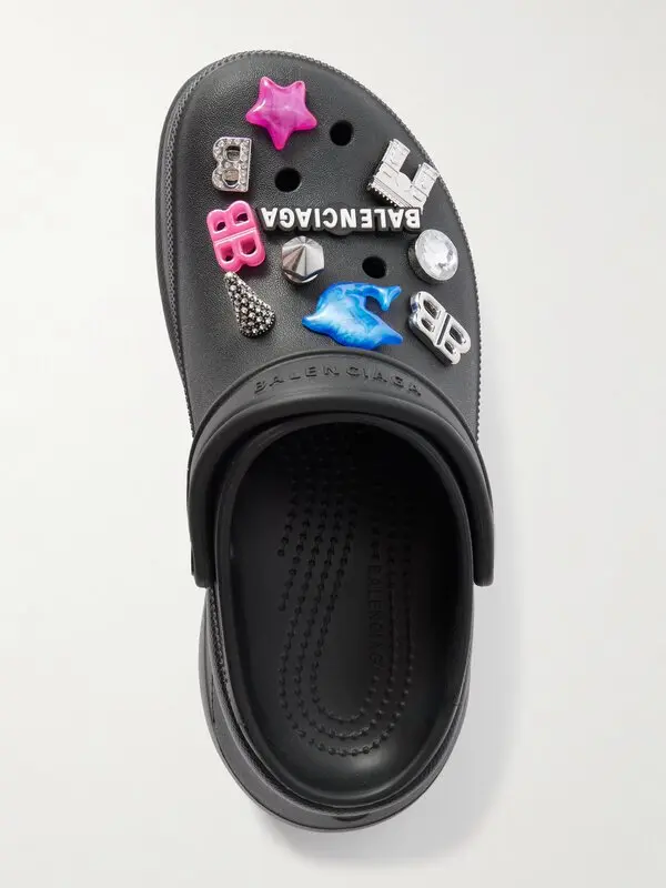 Balenciaga Crocs™ Embellished Mules