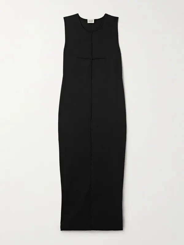 Khaite Hal Paneled Midi Dress