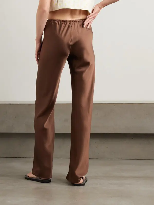 Veronica Beard Billie Silk-blend Satin Pants