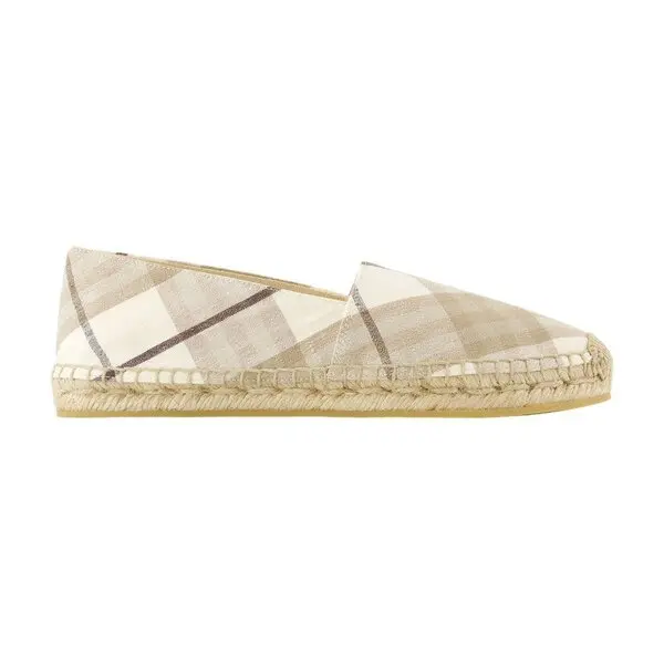 Burberry Linen Espadrilles - Beige