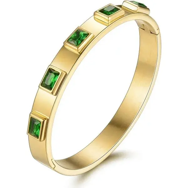 MAZIN JEWELS Geometric Bangle - Gold