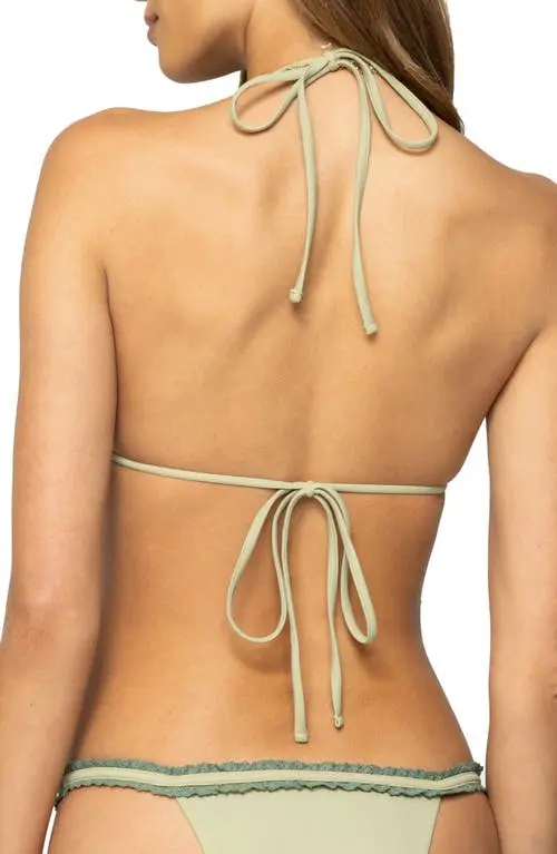 EDIKTED Mandy Triangle Bikini Top - Olive