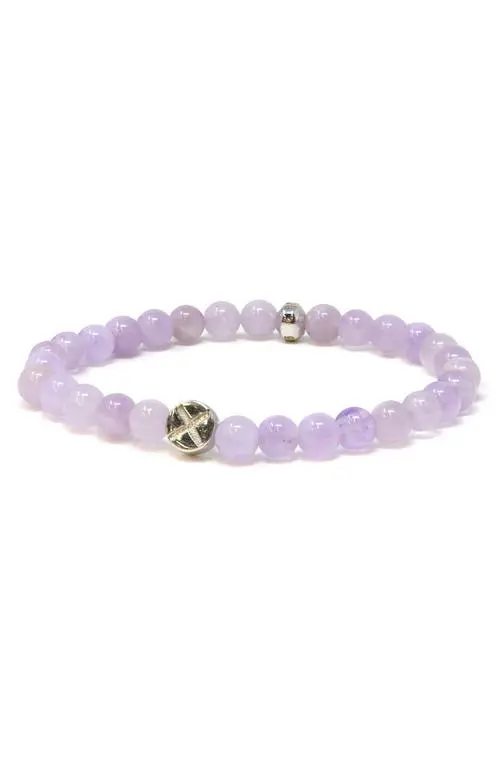 Anzie Jac + Jo Soul Amethyst Beaded Stretch Bracelet - Purple