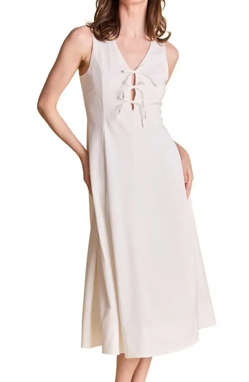 Endless Rose Front Bow Tie Midi Dress