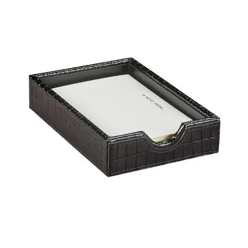 GRAPHIC IMAGE Classic Leather Memo Tray - Black