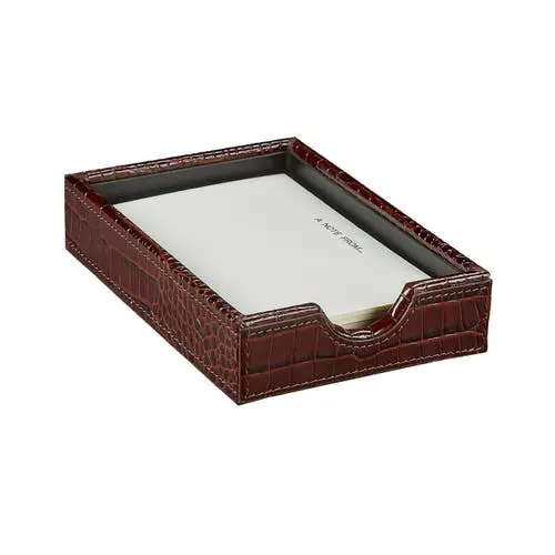 GRAPHIC IMAGE Classic Leather Memo Tray - Brown
