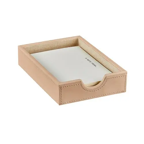 GRAPHIC IMAGE Classic Leather Memo Tray - Nude