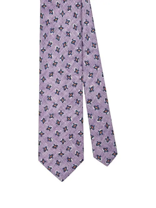 Robert Talbott Geometric Printed Necktie - Lavender