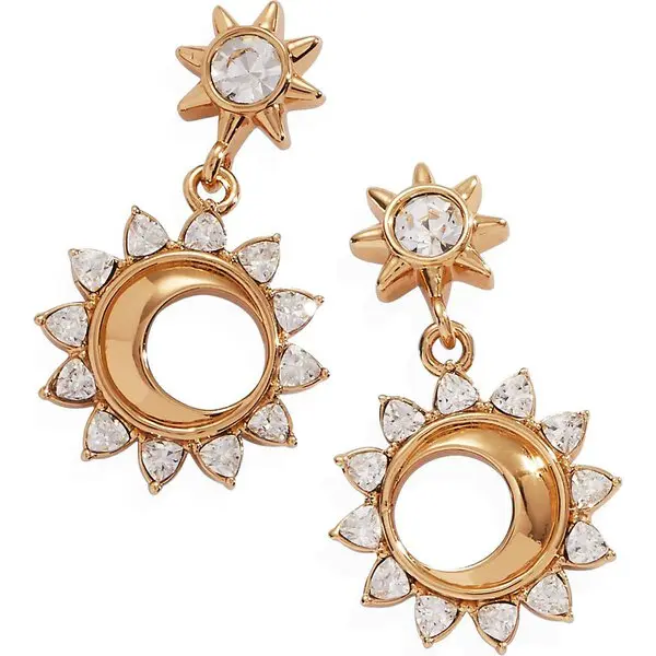 ALEX AND ANI Crystal Celestial Drop Earrings - Gold