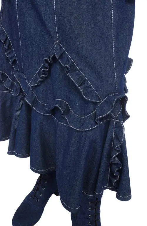 Anna Sui Ruffle Maxi Skirt