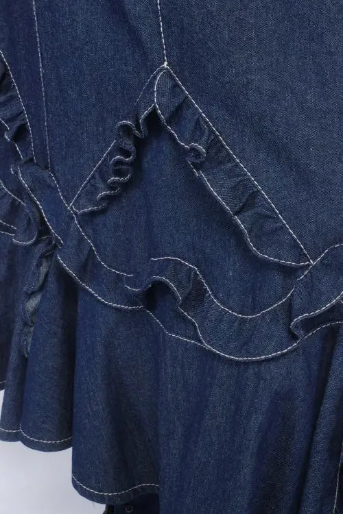Anna Sui Ruffle Maxi Skirt