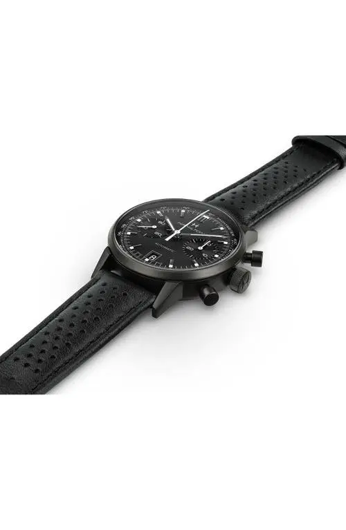 Hamilton American Classic Intramatic Chronograph Leather Strap Watch