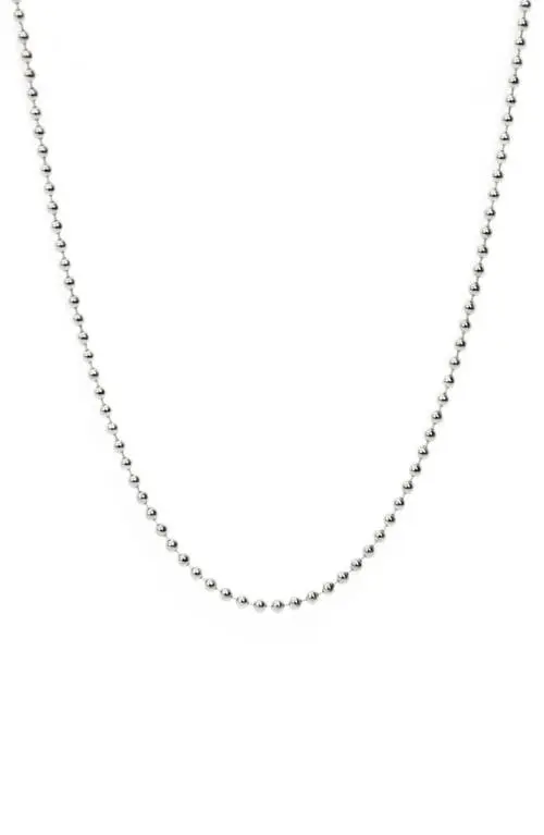 Anzie Mini Ball Chain Necklace - Silver