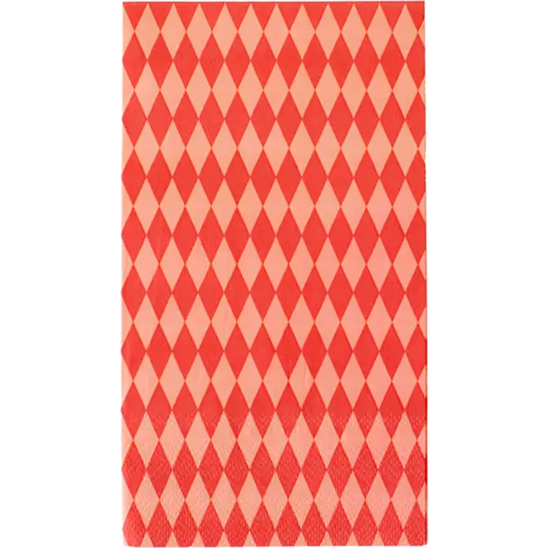 JOLLITY & CO Harlequin Guest Napkins - Cherry Crush