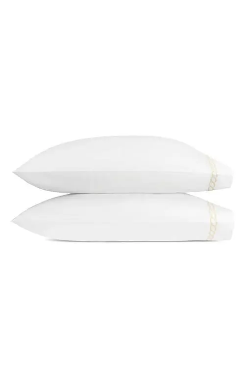 MATOUK Classic Chain Set Of 2 Pillowcases - Ivory