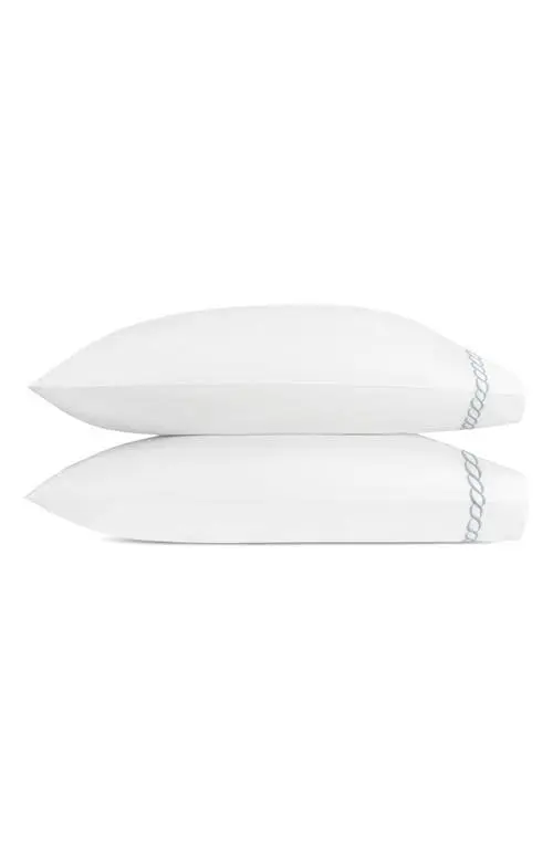 MATOUK Classic Chain Set Of 2 Pillowcases - Silver