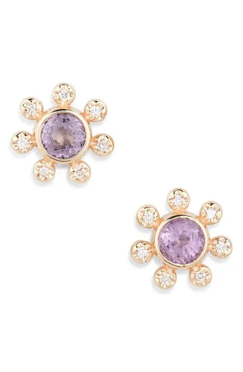 Anzie Dew Drop Marine Étoile Stud Earrings - Gold/spinel