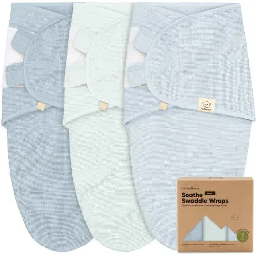 KEABABIES 3-pack Soothe Swaddle Wraps - Glacier