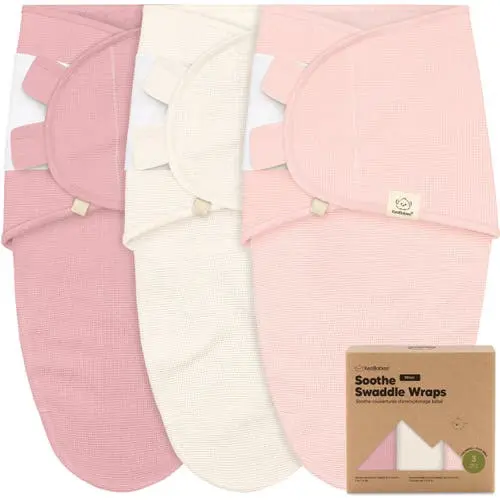 KEABABIES 3-pack Soothe Swaddle Wraps - Roseate