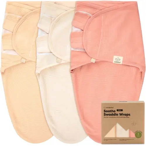 KEABABIES 3-pack Soothe Swaddle Wraps - Salmon