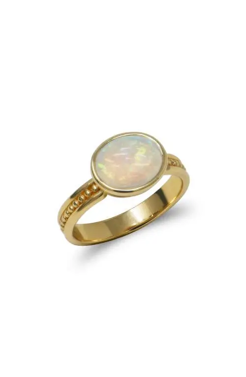 Anzie Classique Oval Dew Drop Ring - Opal