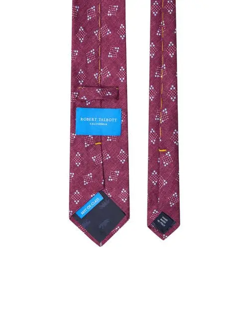Robert Talbott Robert Geometric Print Best Of Class Necktie - Red