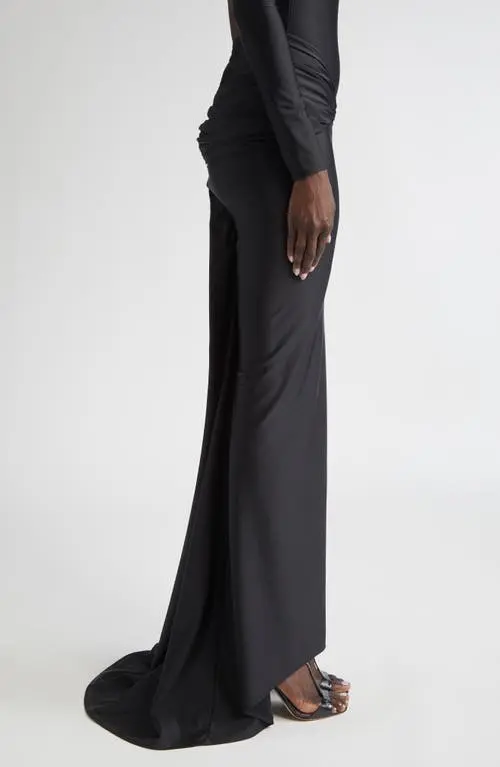 LAQUAN SMITH Low Rise Jersey Maxi Skirt