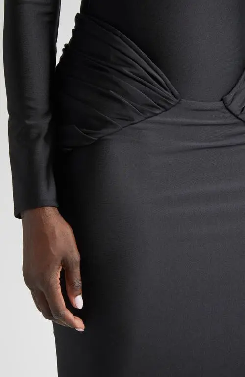 LAQUAN SMITH Low Rise Jersey Maxi Skirt