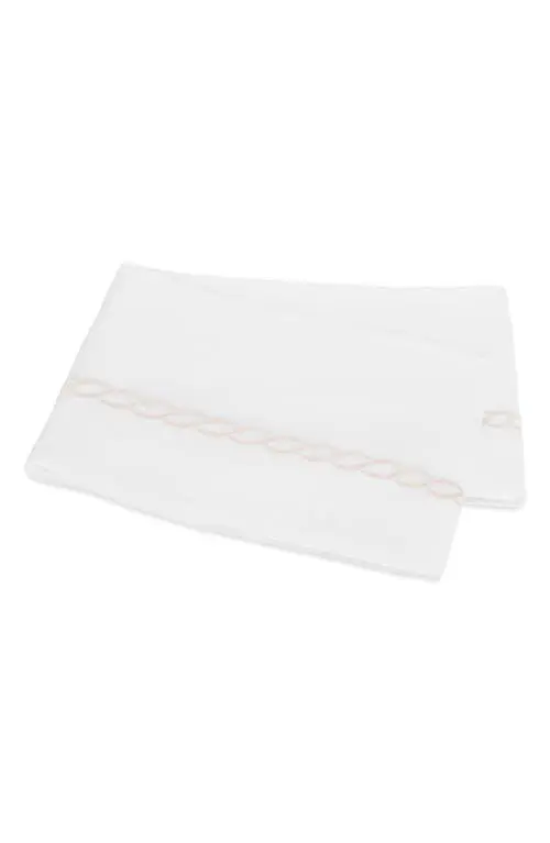 MATOUK Classic Chain Cotton Percale Flat Sheet - Blush